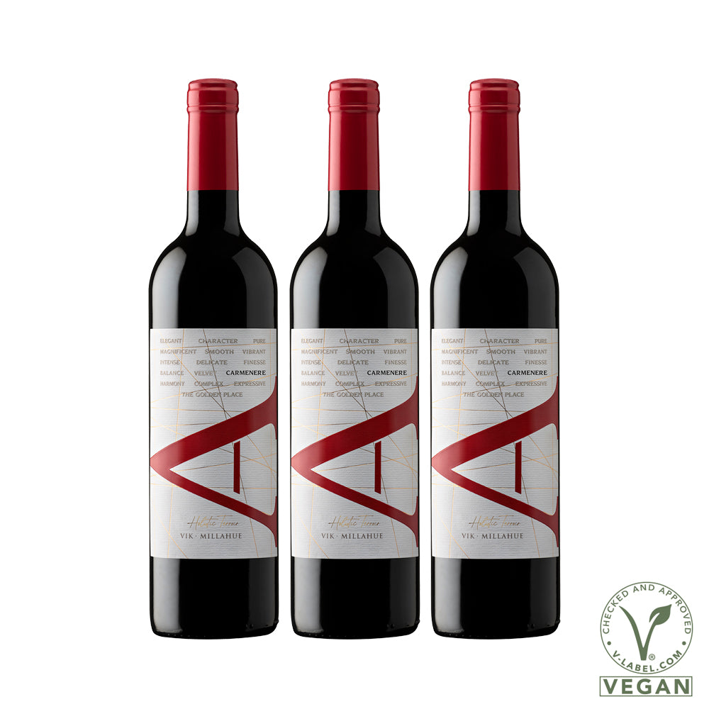 Pack: 3 Vinos VIK "A" Carmenere 2023 - 750 ml – VIK Chile