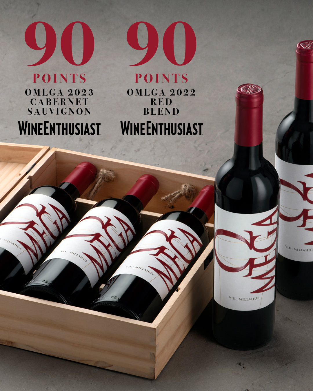 Vino Omega 2022 - Cabernet Sauvignon 750 ml – VIK Chile